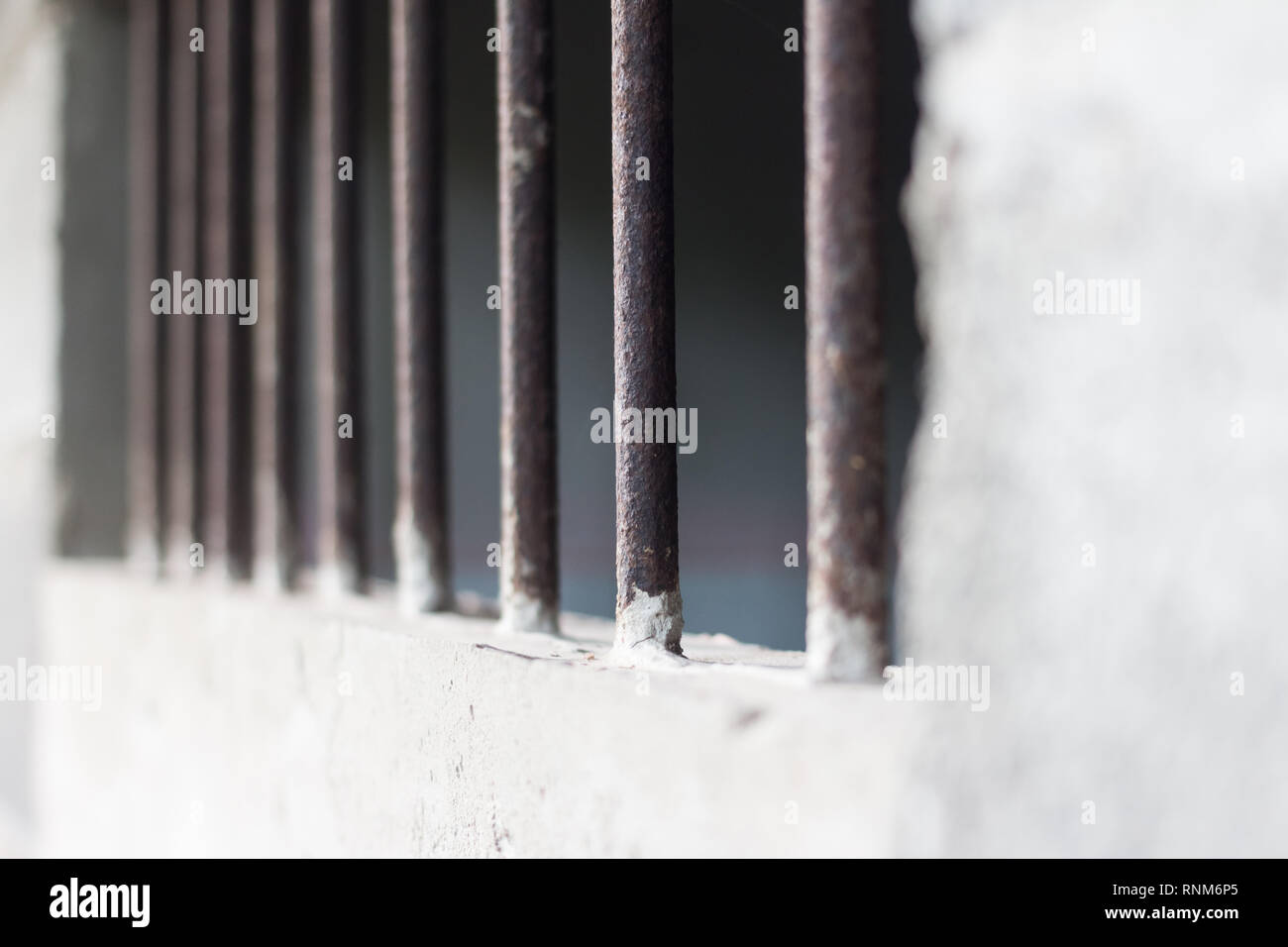 Bars in jail Stock Photo - Alamy