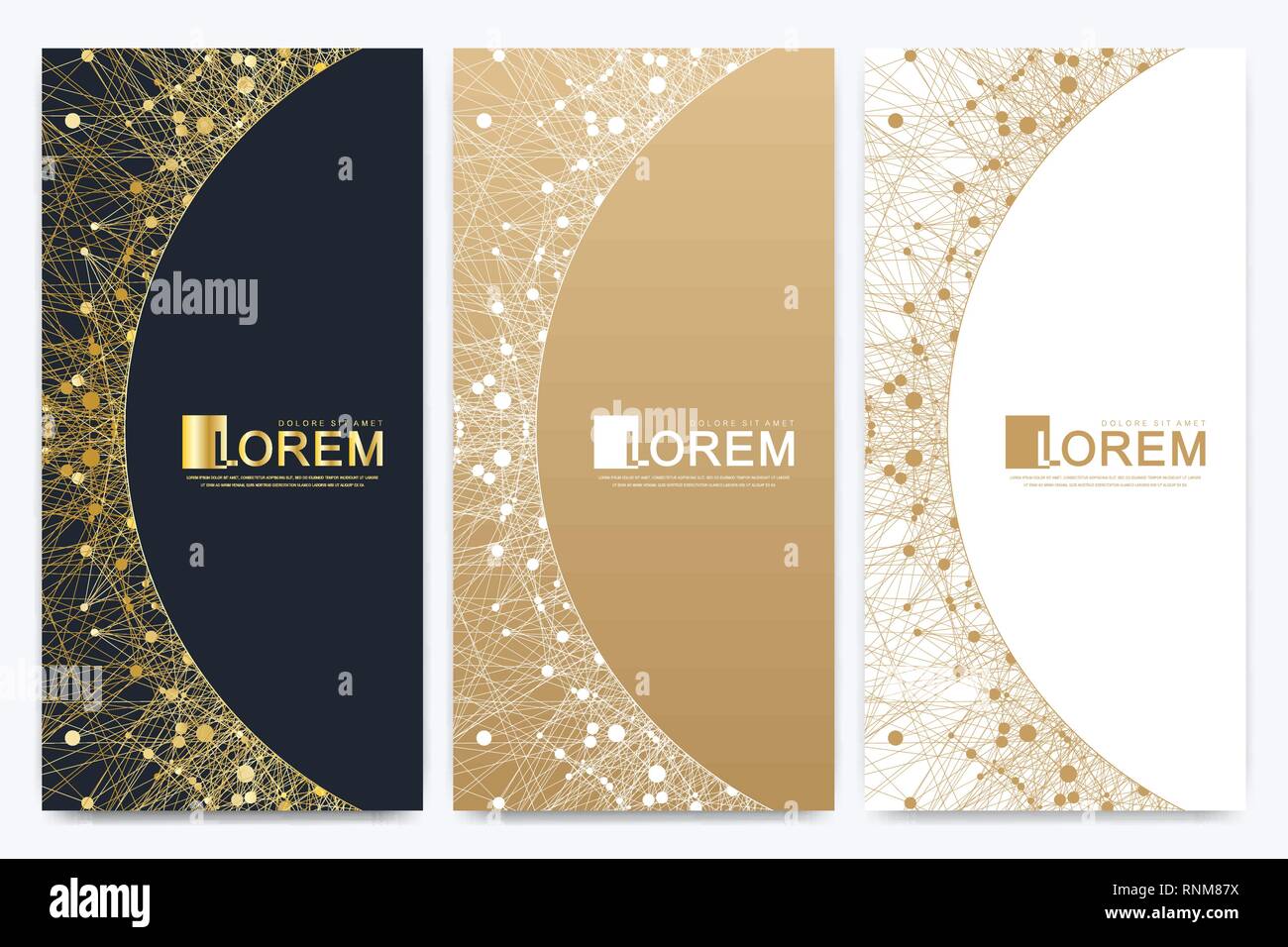 Modern set of vector flyers. Geometric abstract presentation with ...