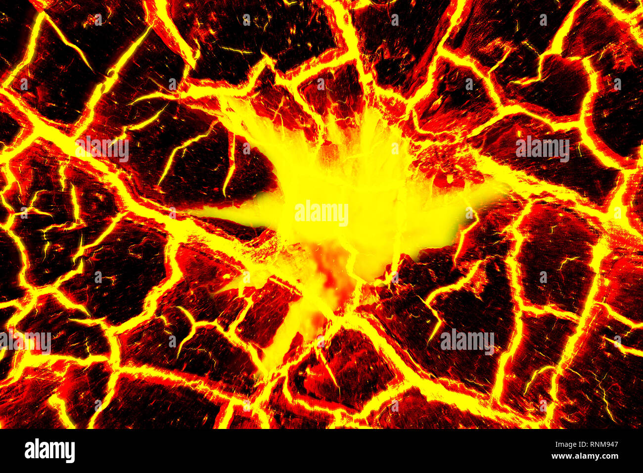 heat red cracked ground texture after eruption volcano Stock Photo - Alamy