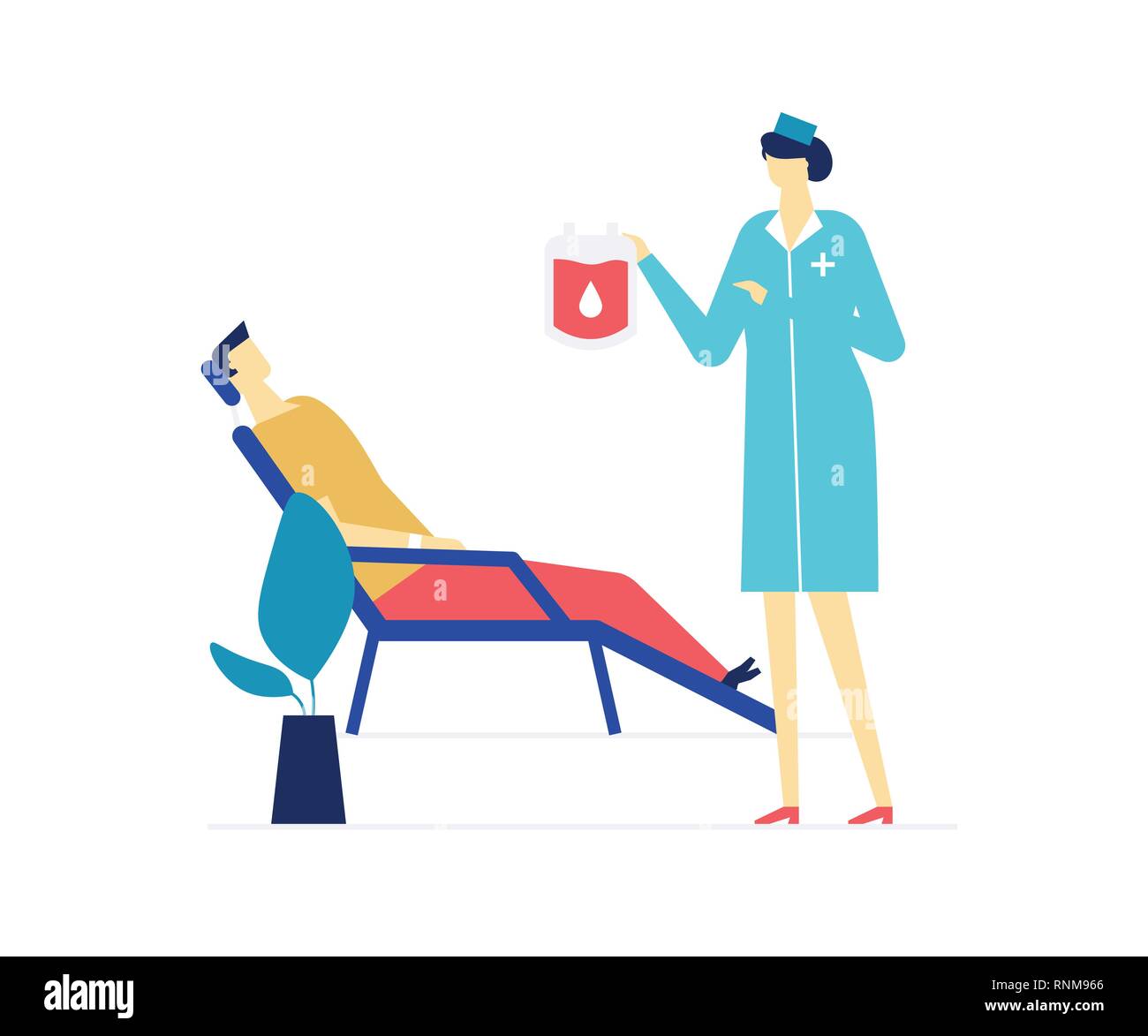 Bank banner flat illustration Cut Out Stock Images & Pictures - Alamy