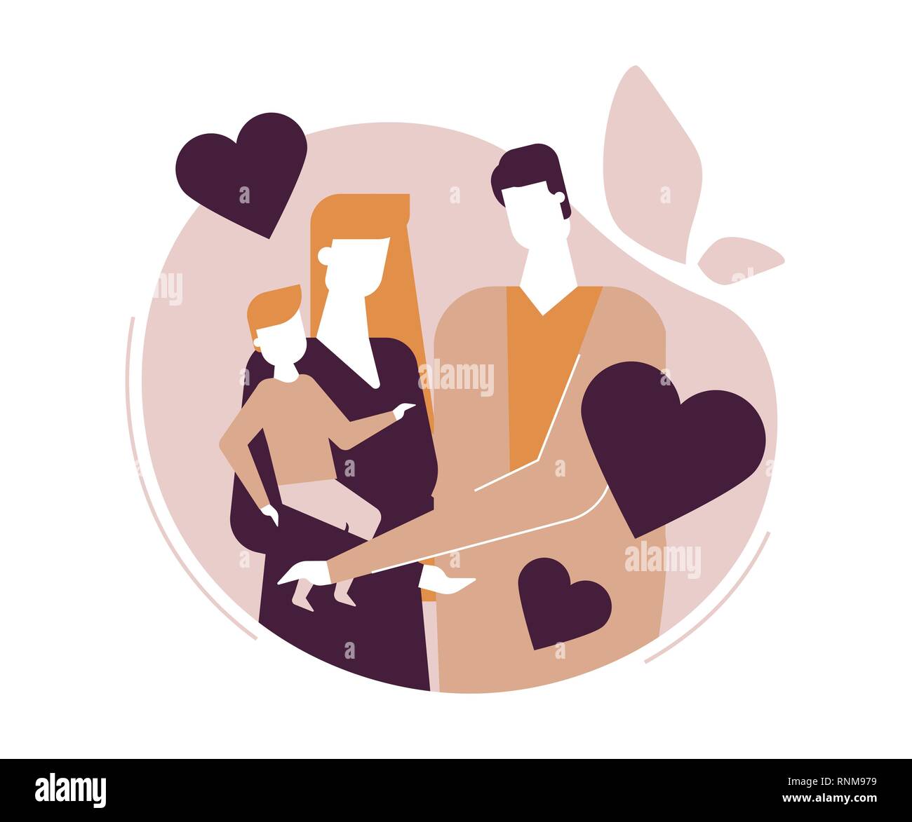 Happy family - flat design style vector illustration Stock Vector Image ...