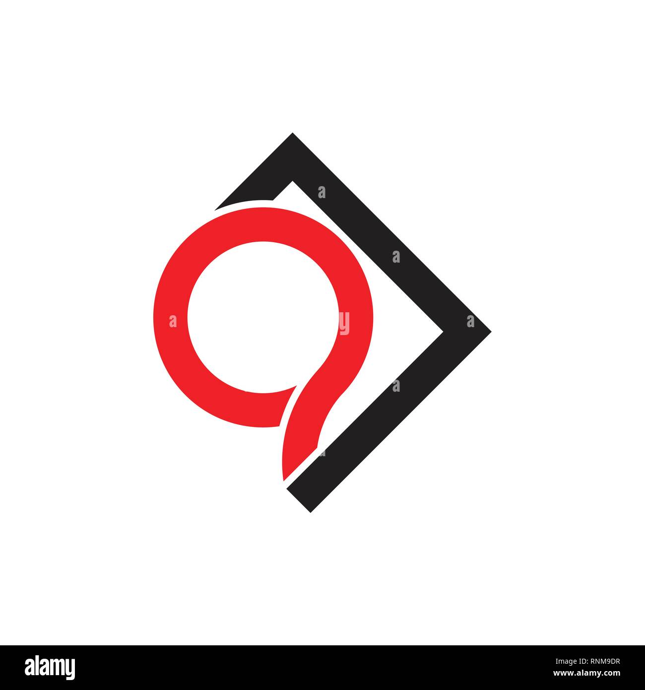 abstract letter q square frame logo vector Stock Vector Image & Art - Alamy