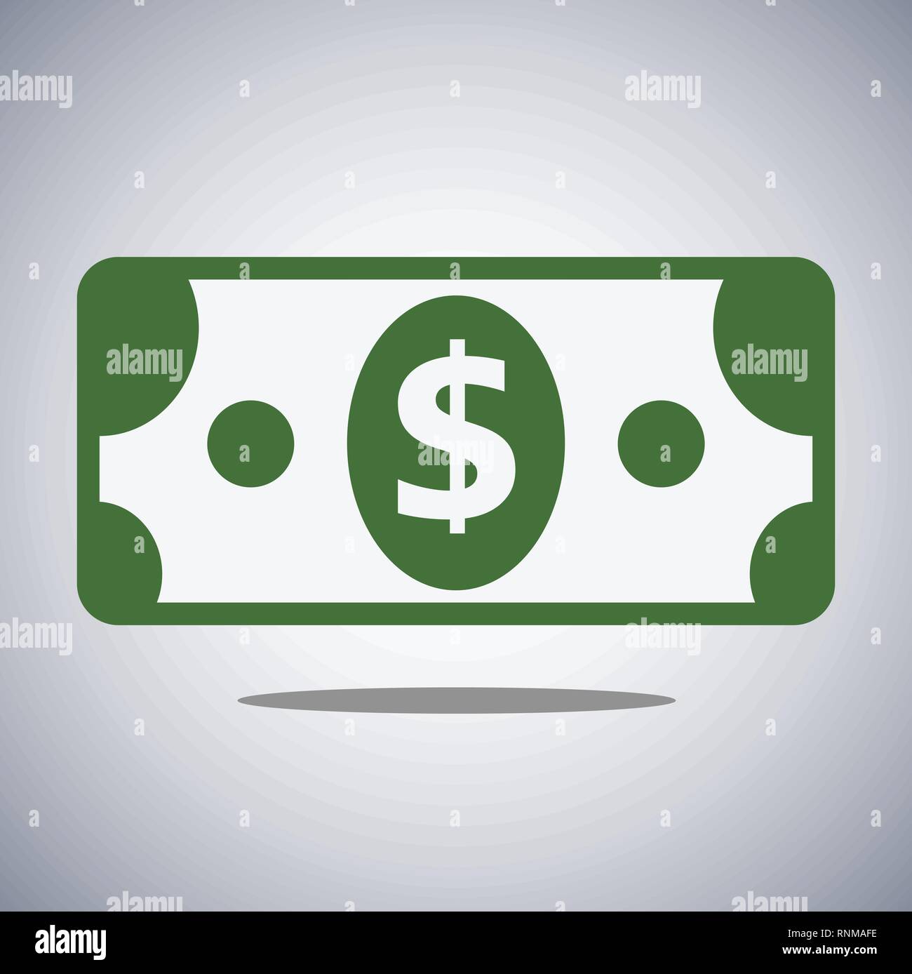 paper dollar symbol icon on white background Stock Vector Image & Art ...