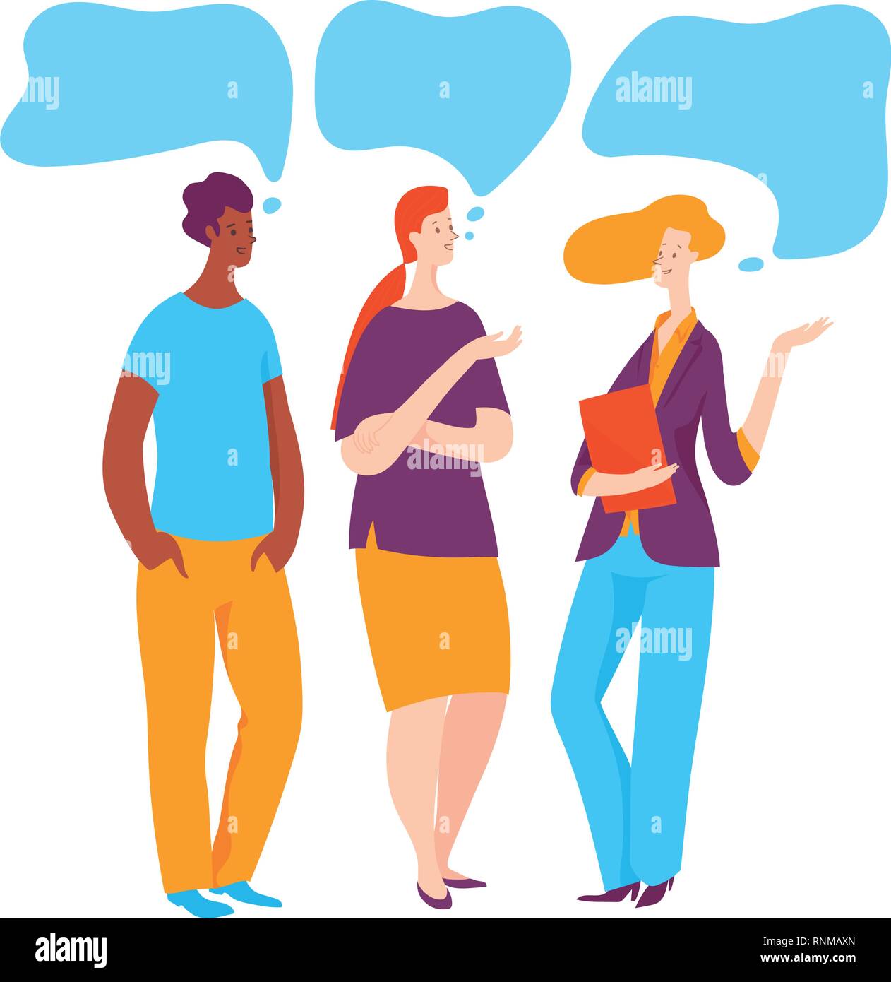 Three Person Talking Illustration High Resolution Stock Photography and ...