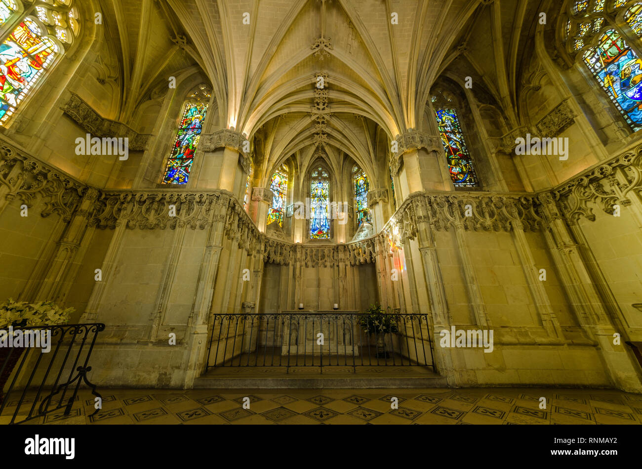 FRANCE AMBOISE SEP 2013: view enteriours of a church in Amboise castle ...