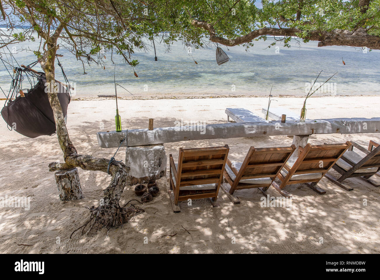 A beach image on the island of Gili Trawangan Located in Bali Indonesia ...