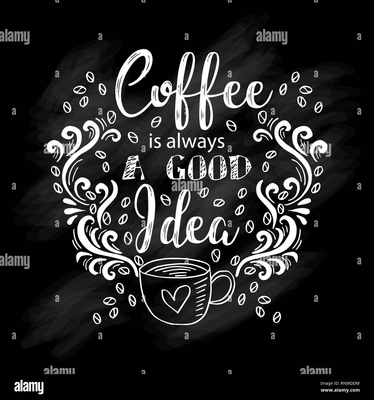 Good morning lettering cup hi-res stock photography and images - Alamy