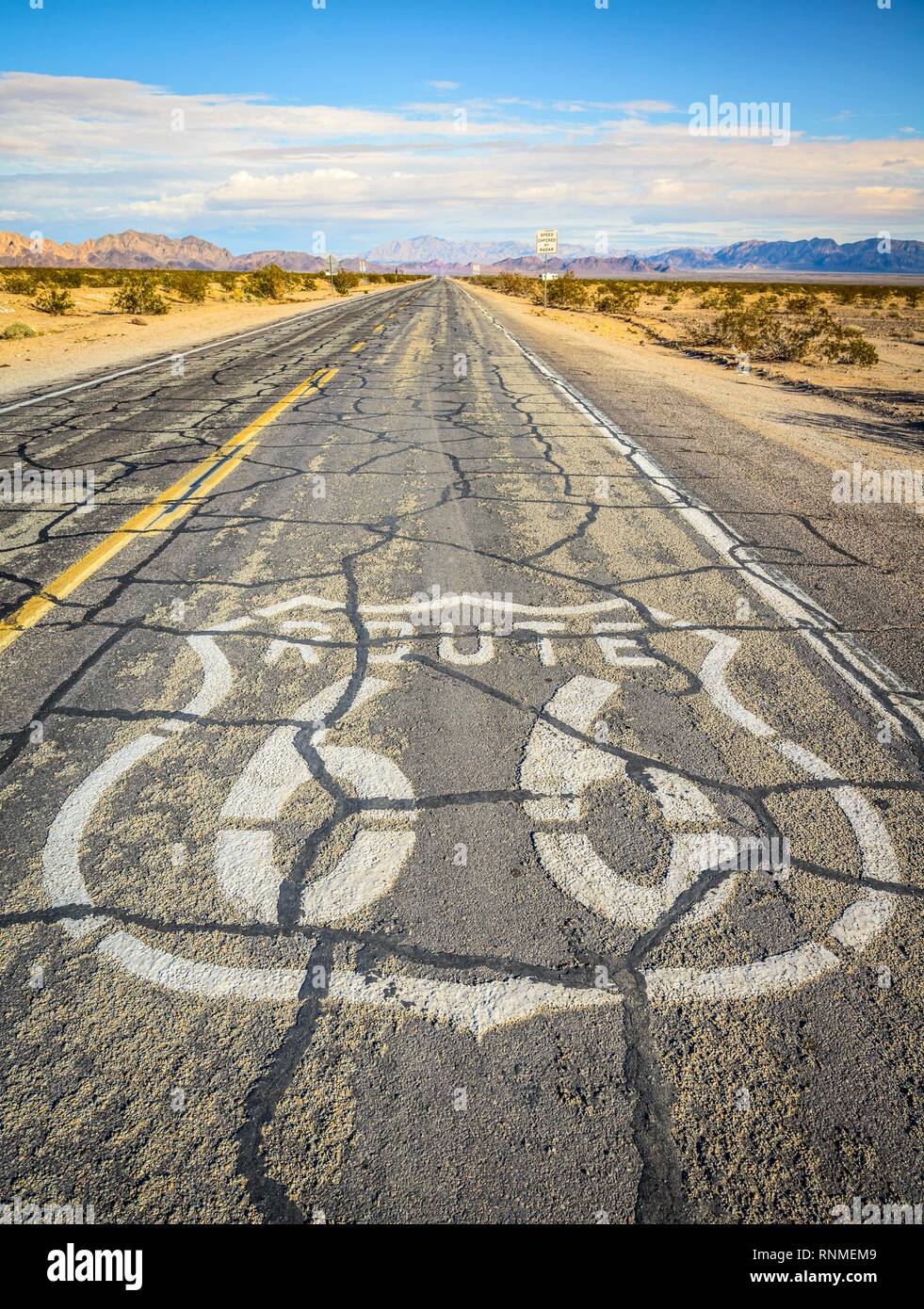 Historic Route 66, Ludlow, California, USA, North America Stock Photo ...