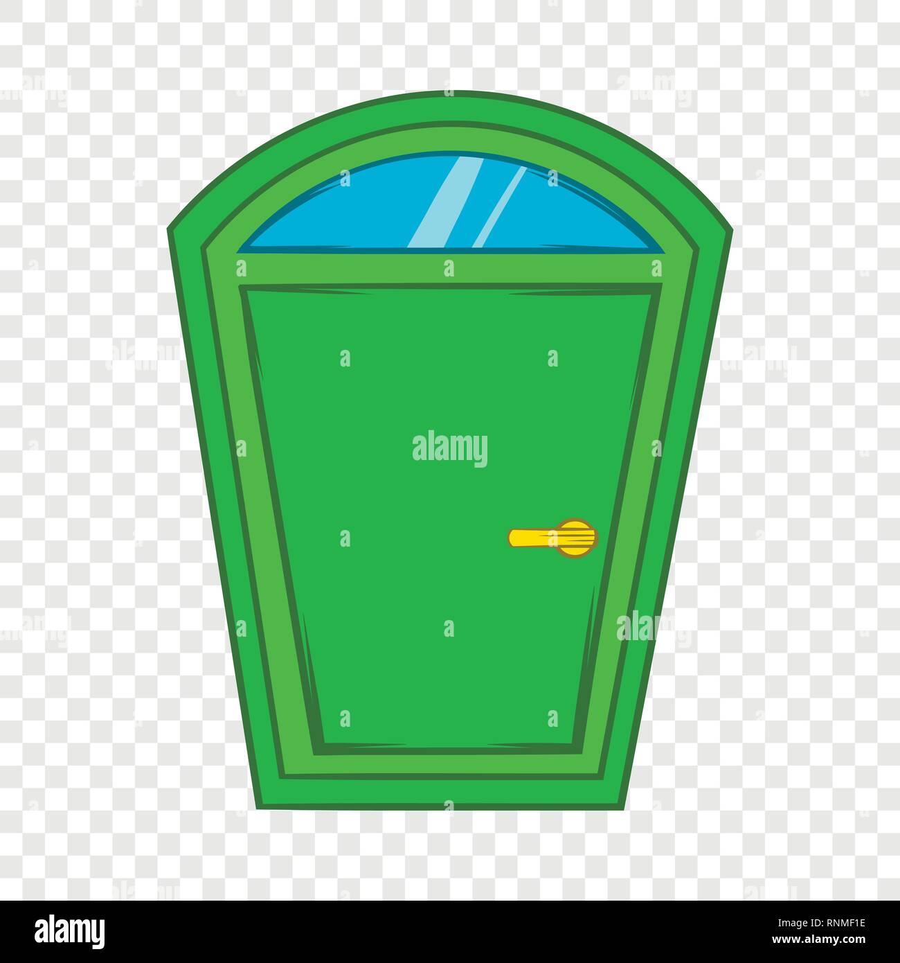 Green arched door icon, cartoon style Stock Vector Image & Art - Alamy