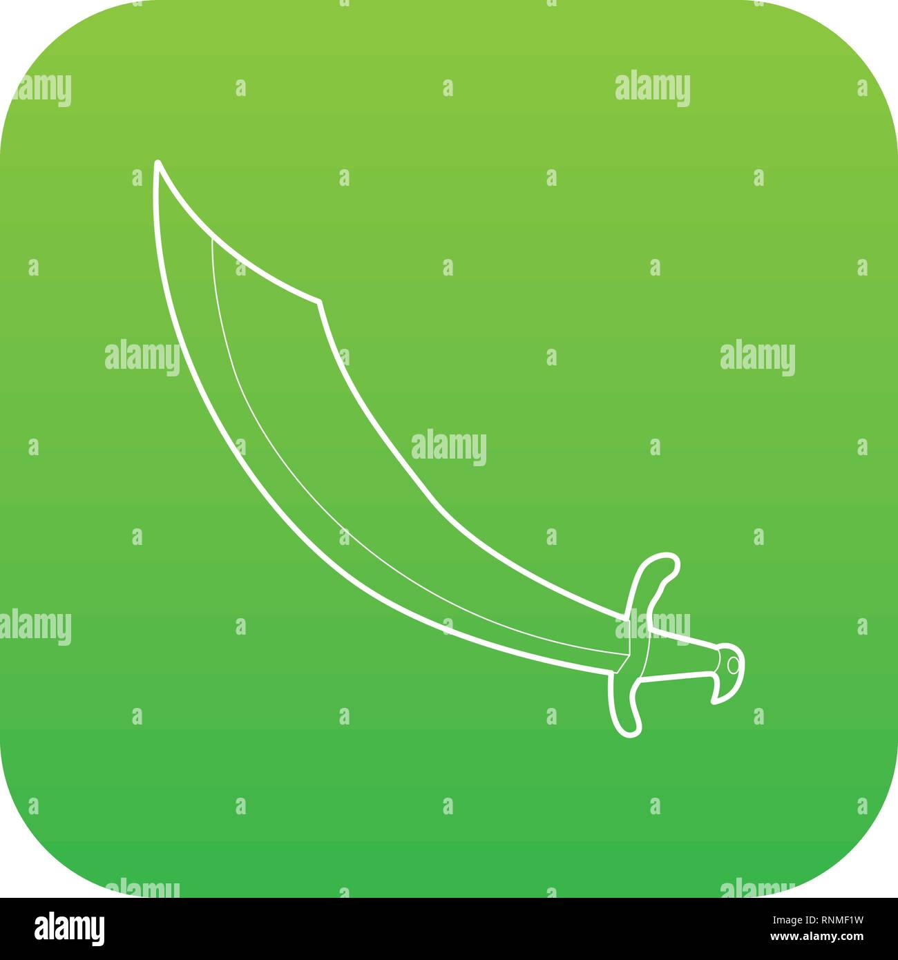 Green line dagger icon isolated hi-res stock photography and images - Alamy