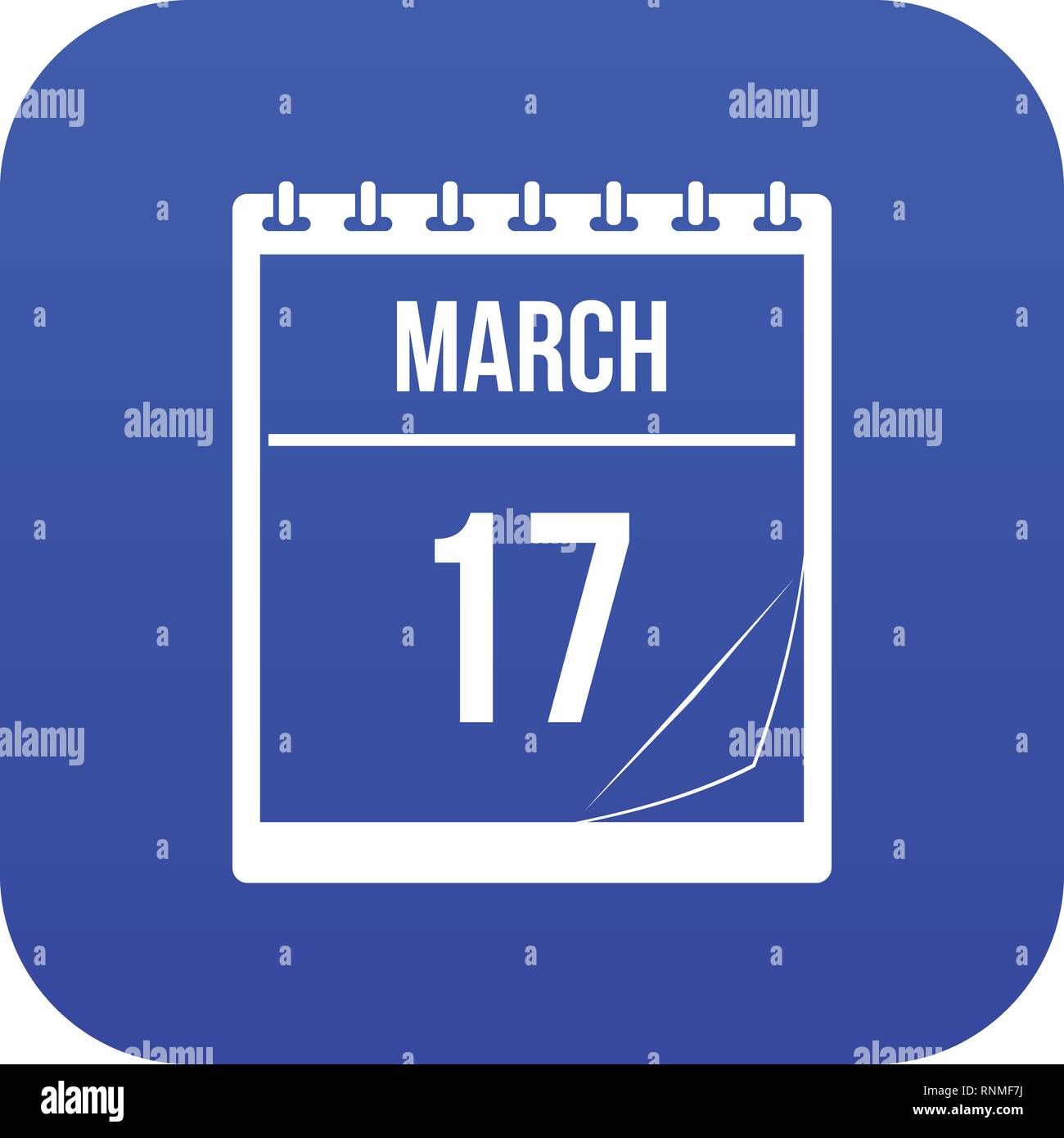 March 17 date digital calendar hi-res stock photography and images - Alamy