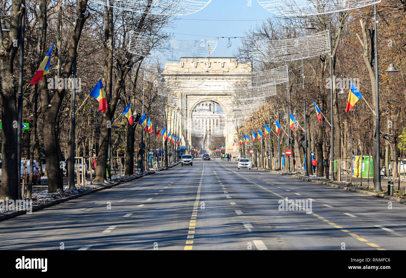 National Day of Romania (Ziua Nationala Centenar) at The Arch of ...