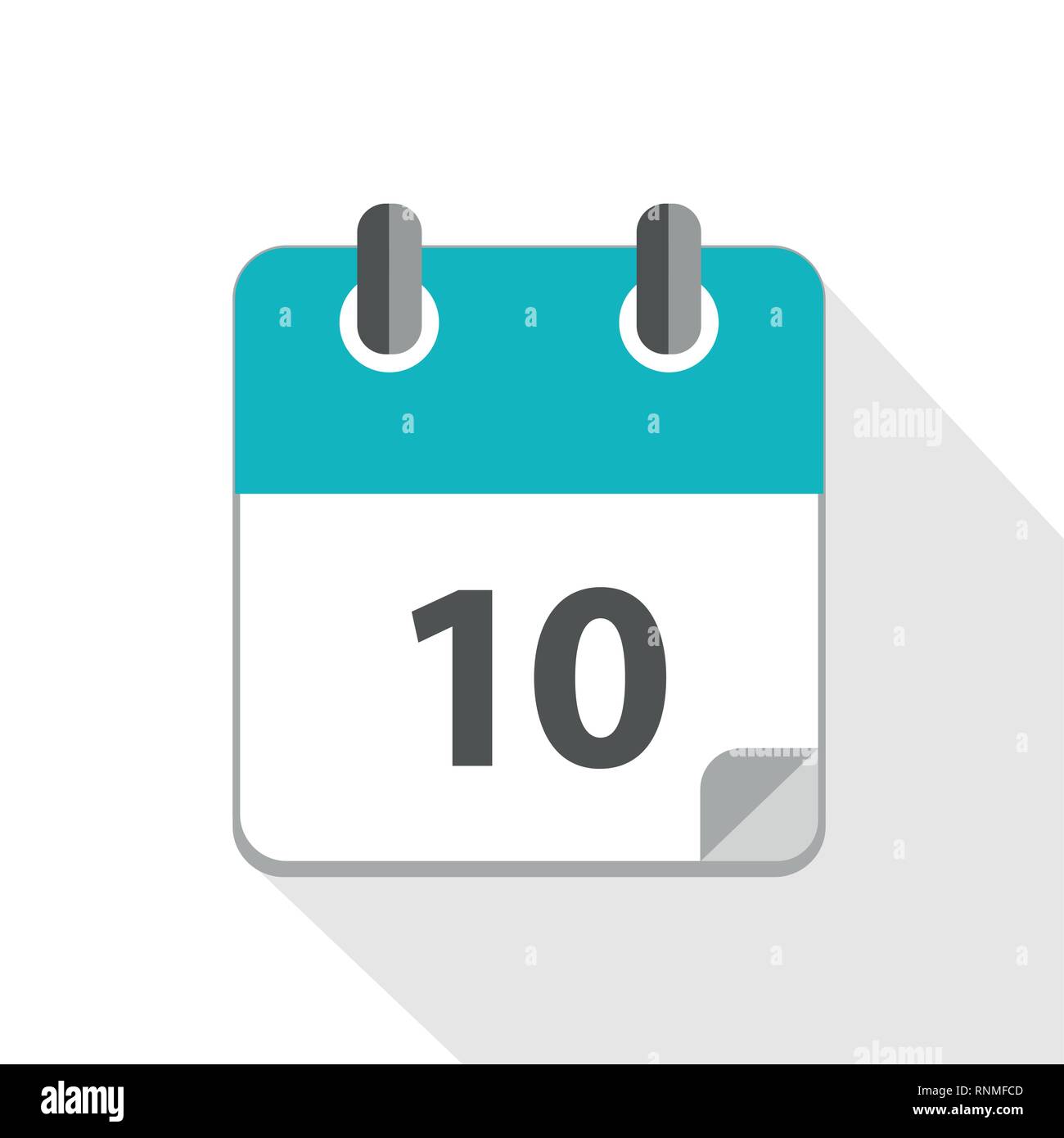blue business calendar 10 icon vector illustration EPS10 Stock Vector ...