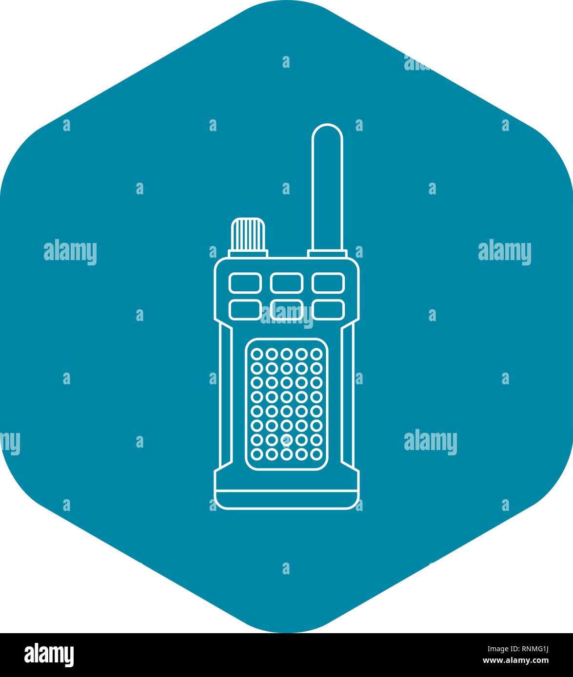Portable handheld radio icon, outline style Stock Vector Image & Art ...