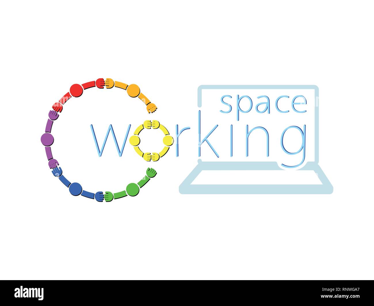 Co working Logo Idea Stock Vector Image & Art - Alamy