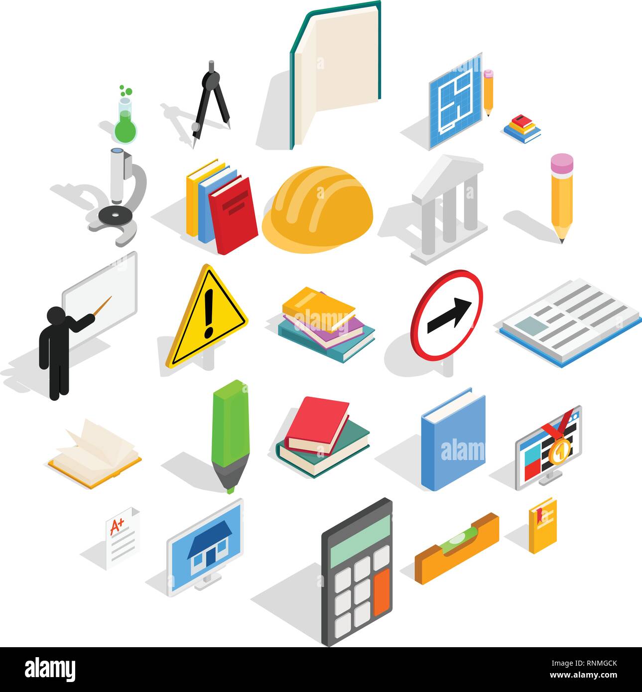Quiz icons set, isometric style Stock Vector Image & Art - Alamy