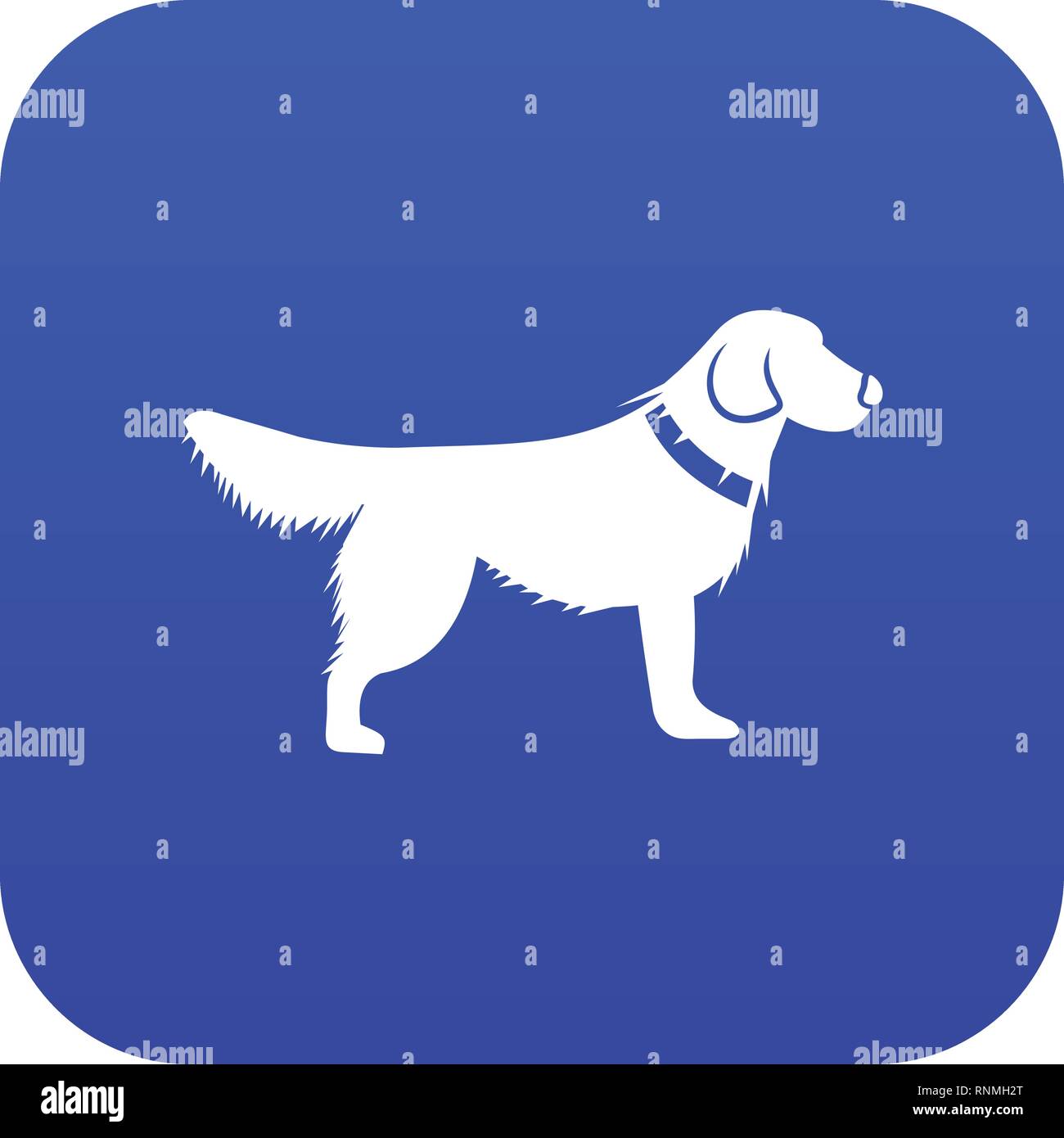 Dog icon digital blue Stock Vector Image & Art - Alamy
