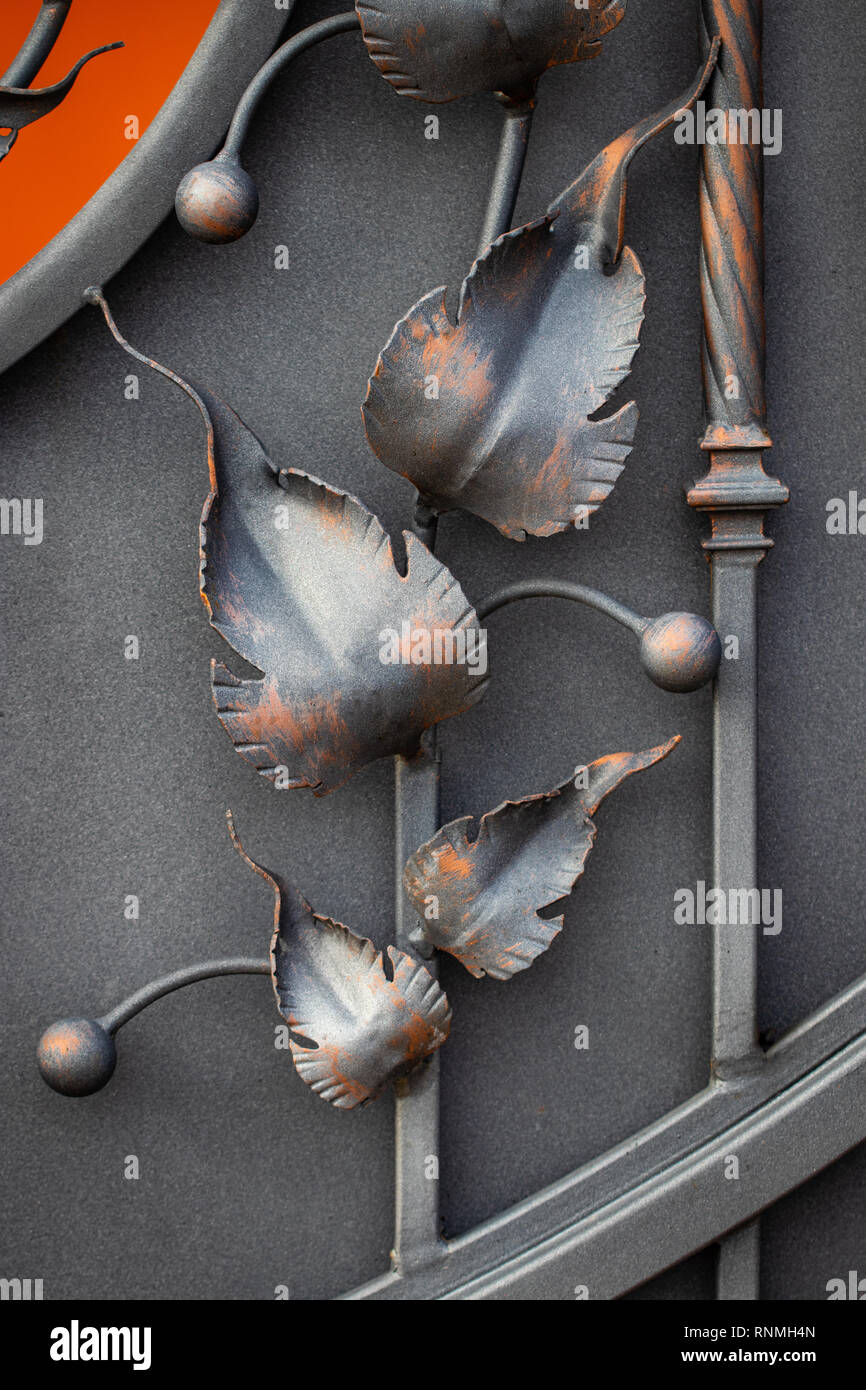 The fragment of forged metal products. close-up Stock Photo - Alamy