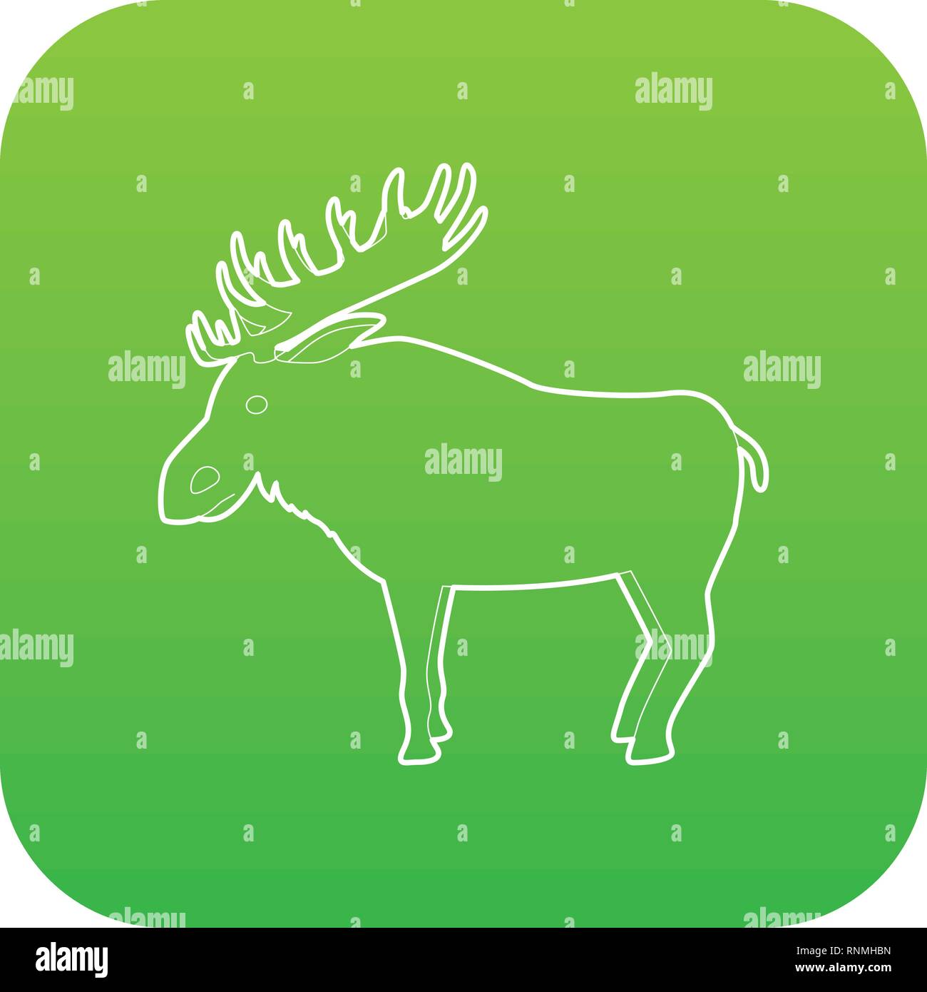 Elk icon green vector Stock Vector Image & Art - Alamy