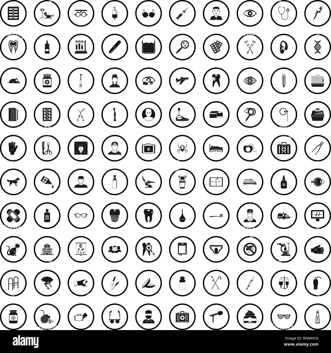 100 care icons set, simple style Stock Vector Image & Art - Alamy