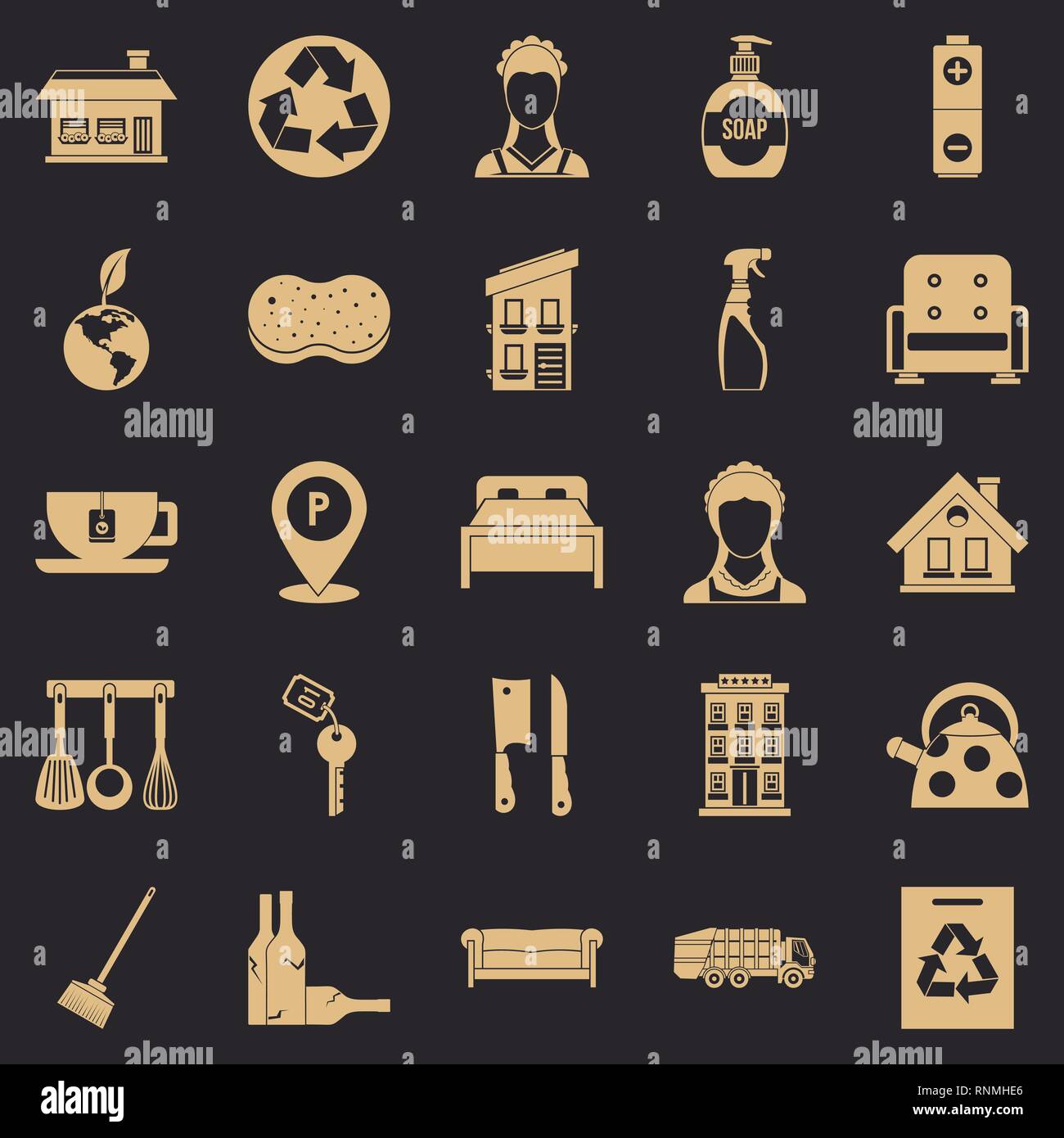 Purification icons set, simple style Stock Vector Image & Art - Alamy