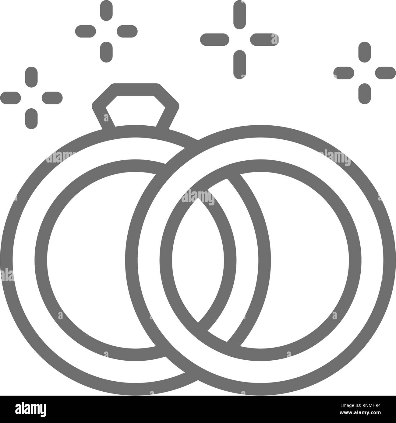 Ceremony icon linear isolated Black and White Stock Photos & Images - Alamy