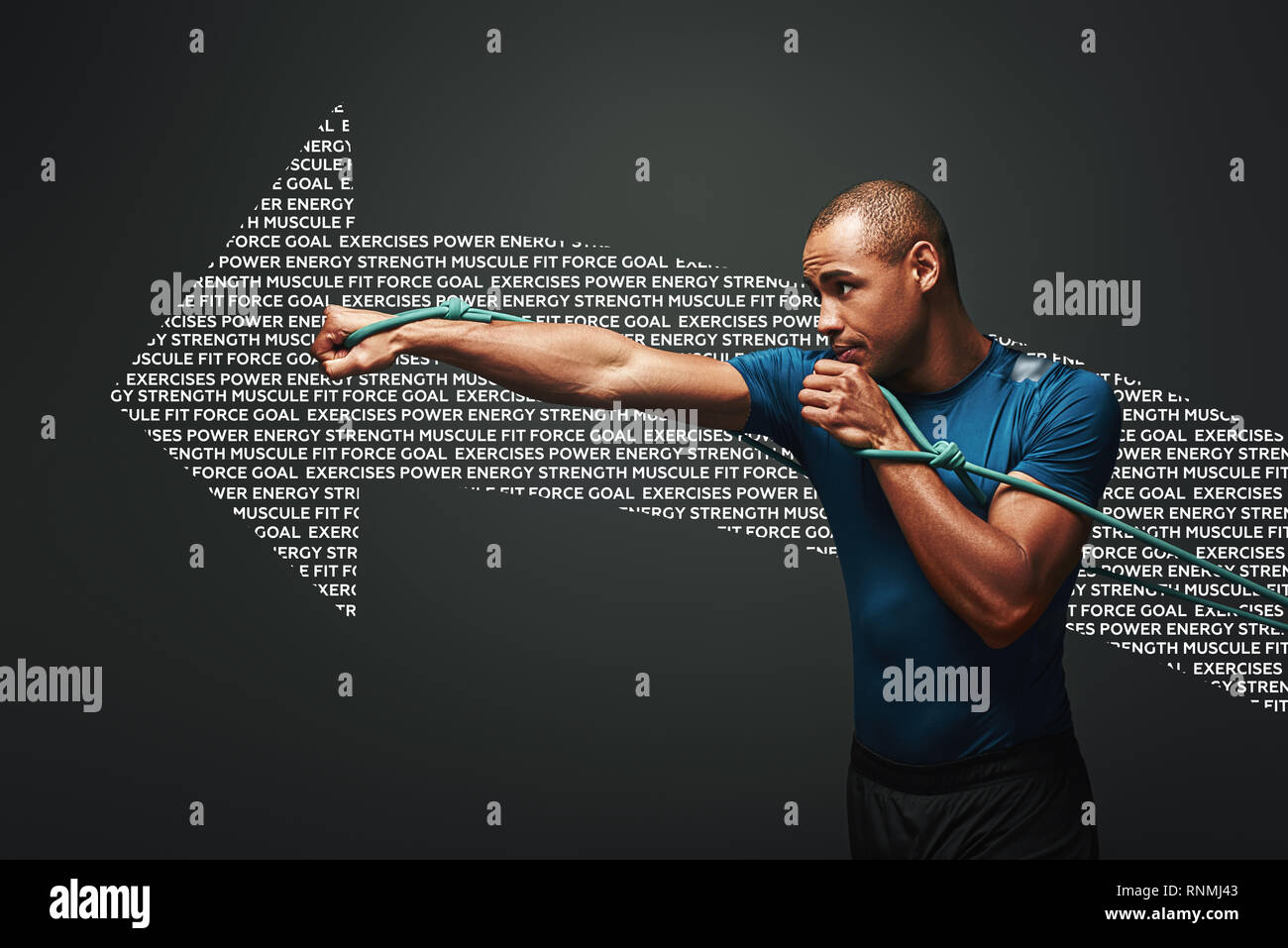 Isolated studio portrait of clean shaven young dark skinned male ...