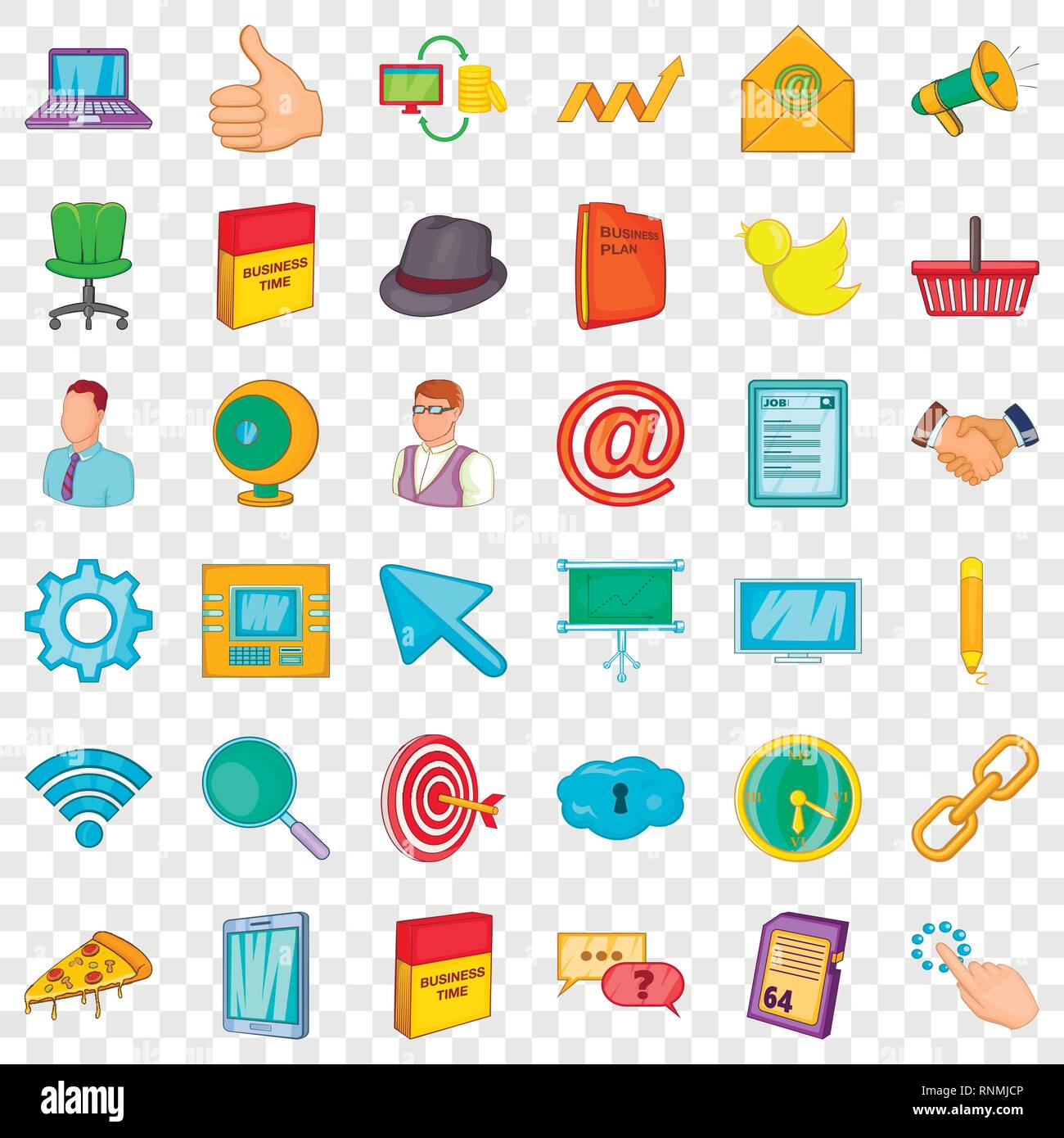 Work man icons set, cartoon style Stock Vector Image & Art - Alamy