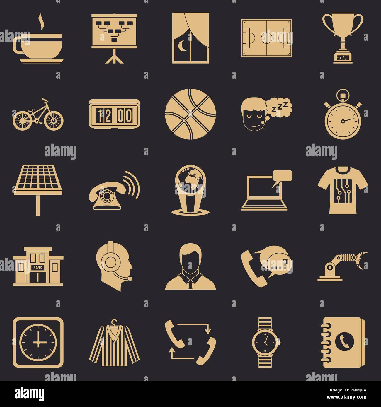 Timepiece icons set, simple style Stock Vector Image & Art - Alamy