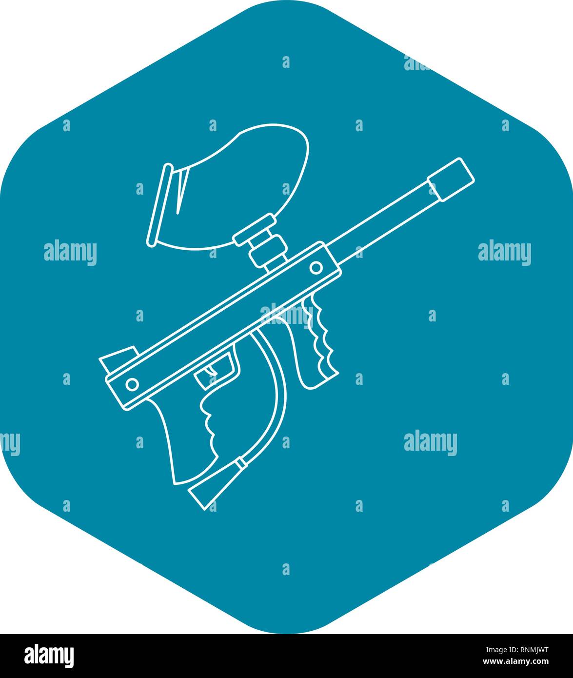 Paintball gun icon,outline style Stock Vector Image & Art - Alamy