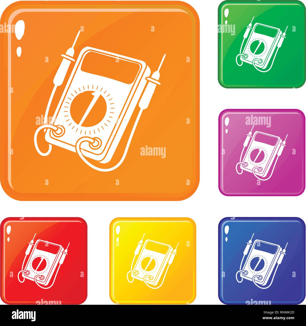 Multi meter icons set vector color Stock Vector Image & Art - Alamy
