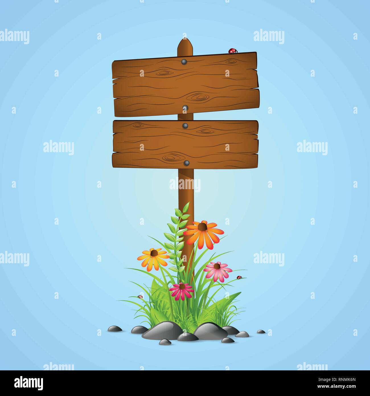 Road sign spring flowers Stock Vector Images - Alamy