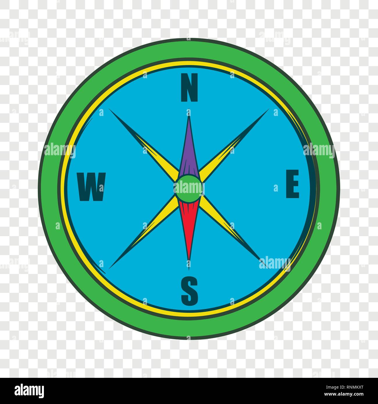 Compass Icon In Cartoon Style Stock Vector Image And Art Alamy