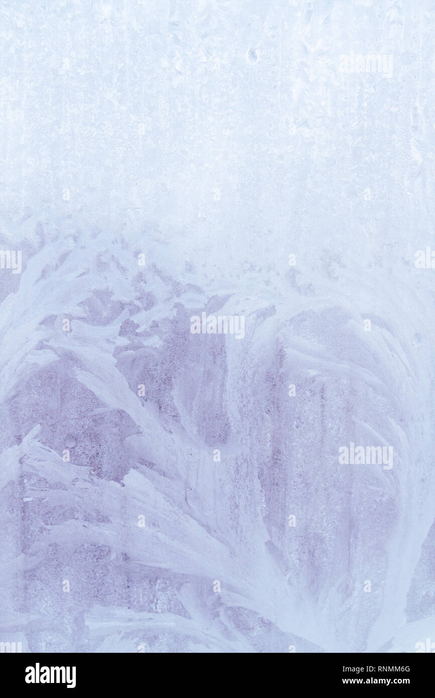 Frosty patterns on a frozen ice box in the early morning Stock Photo ...