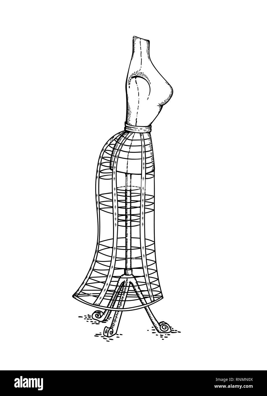 Vintage Mannequin Drawing