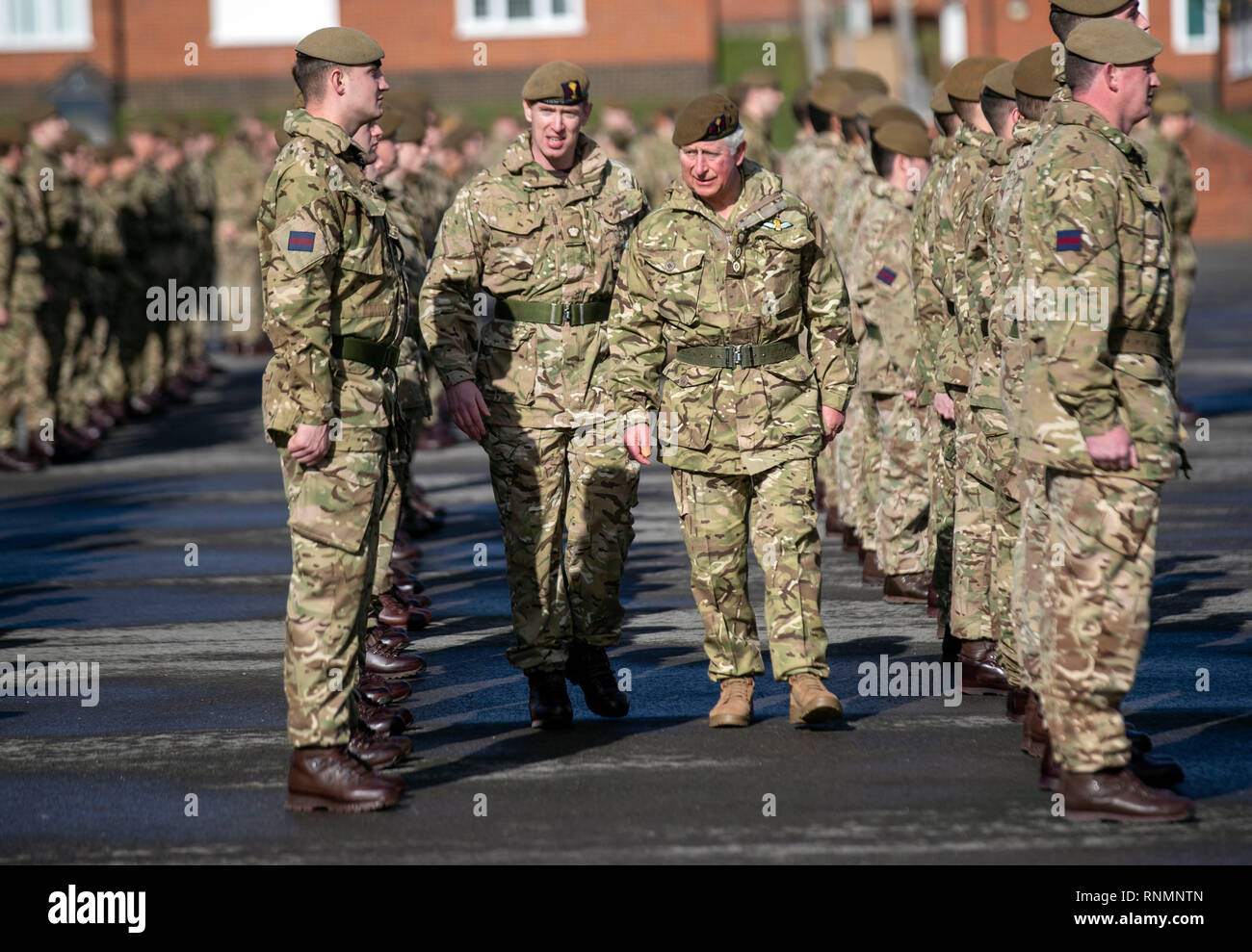 The Prince of Wales, Colonel Welsh Guards (centre right), attends ...