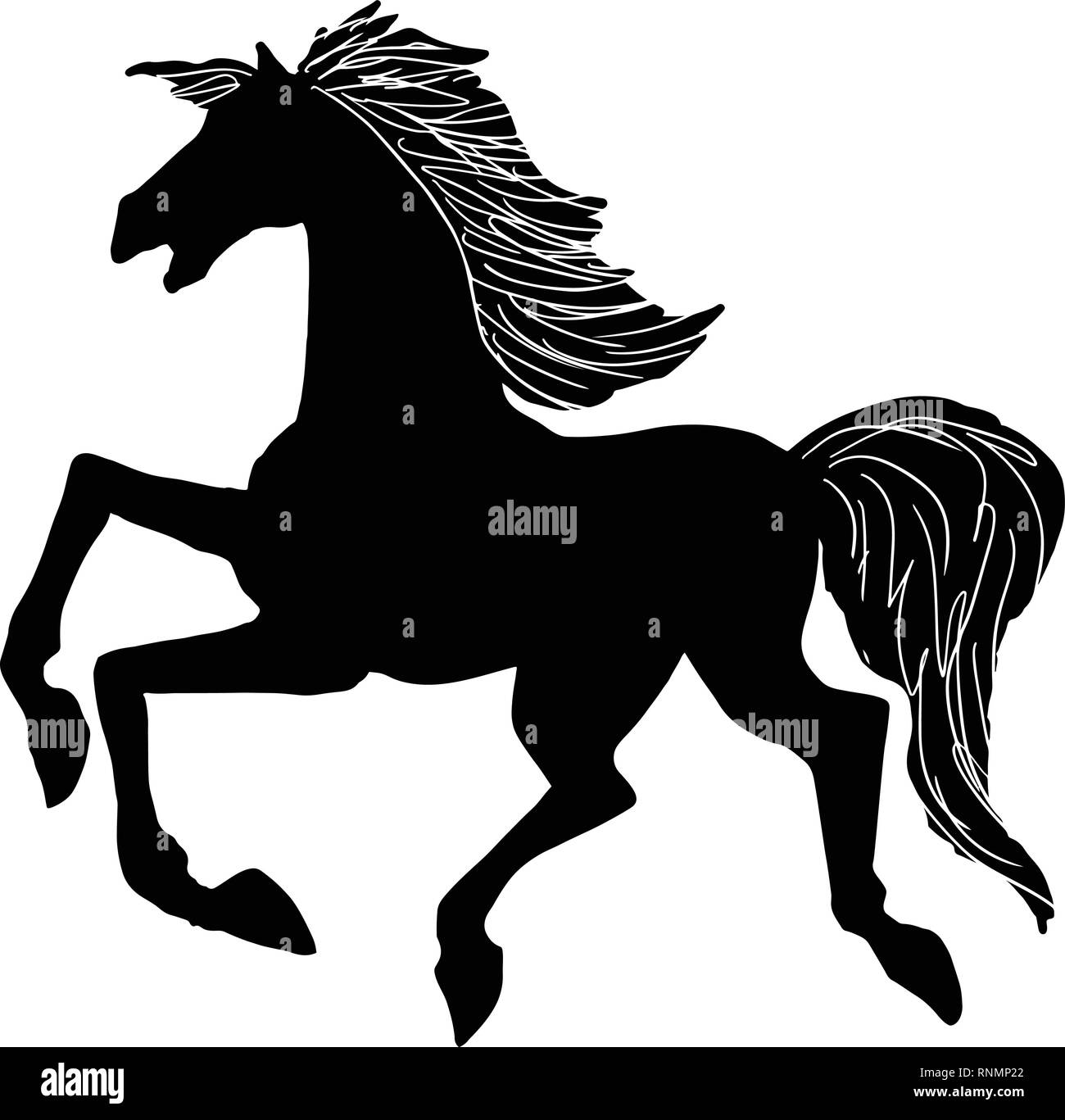 Gallop Horse Silhouette Stock Photos & Gallop Horse Silhouette Stock ...