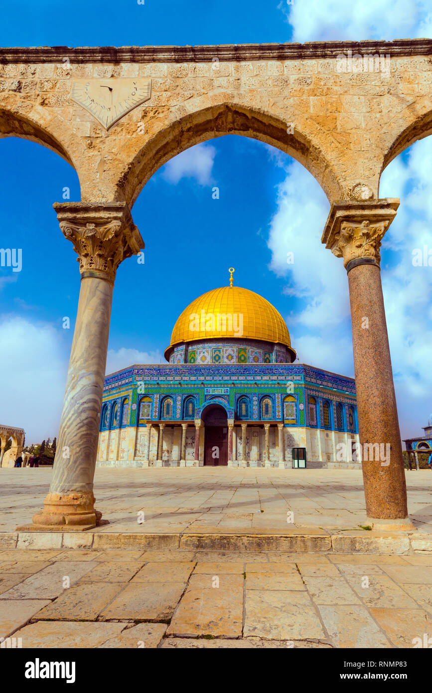 Dome of the Rock Islamic Mosque Temple Mount, Jerusalem, Israel, Middle ...
