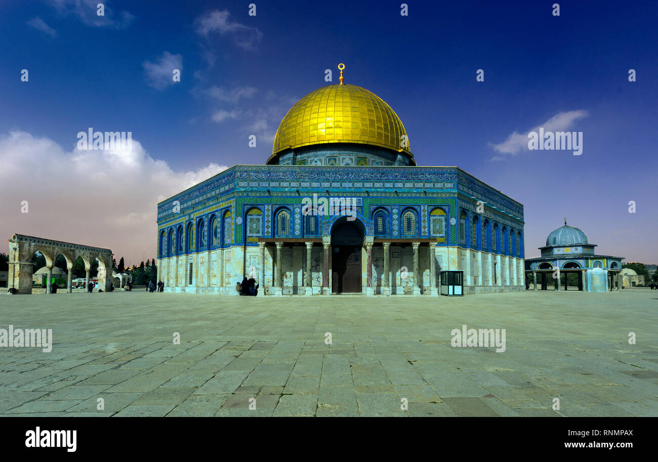 Dome of the Rock Islamic Mosque Temple Mount, Jerusalem, Israel, Middle ...