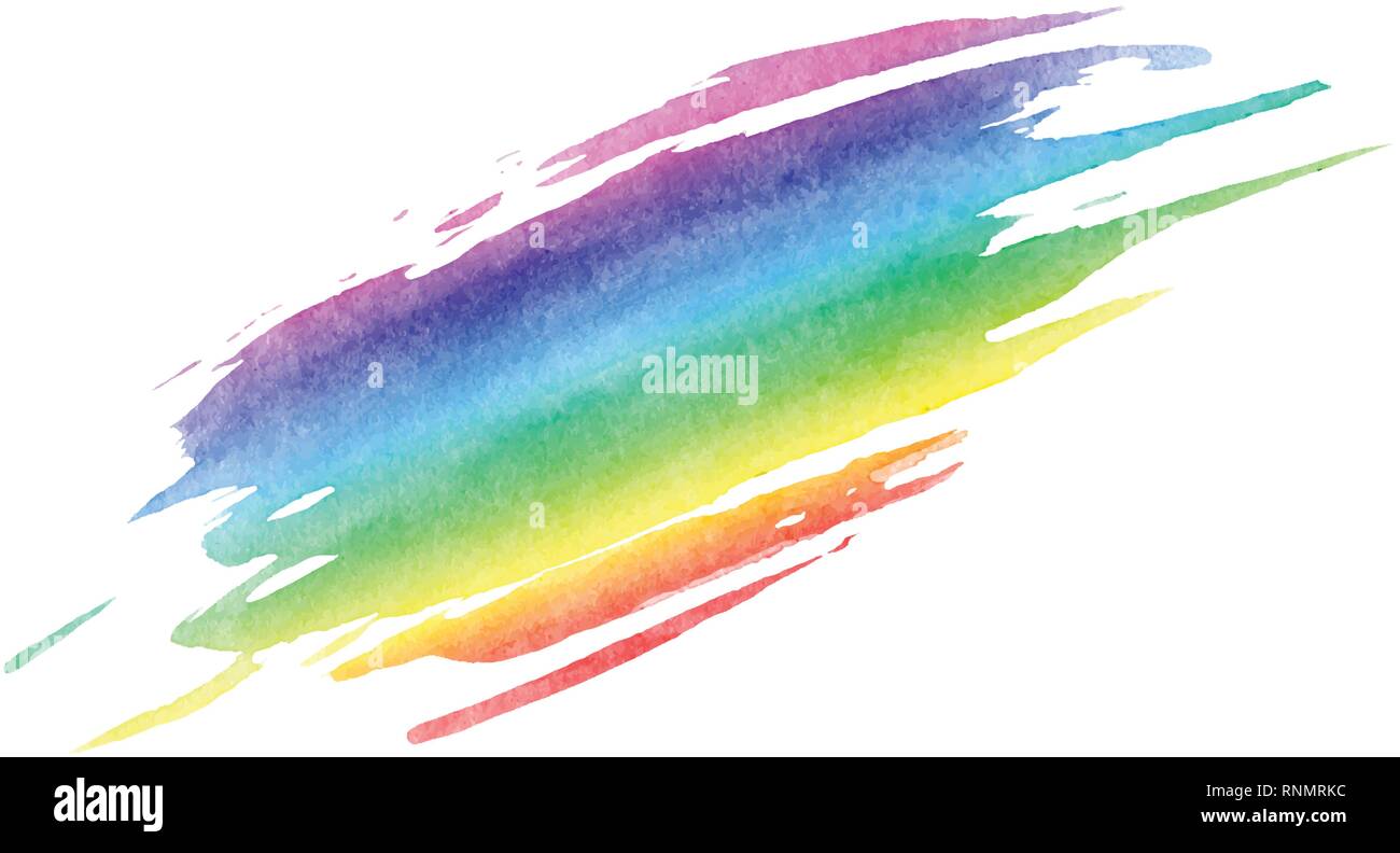 Rainbow vector smudge texture isolated on the white background. Grunge ...