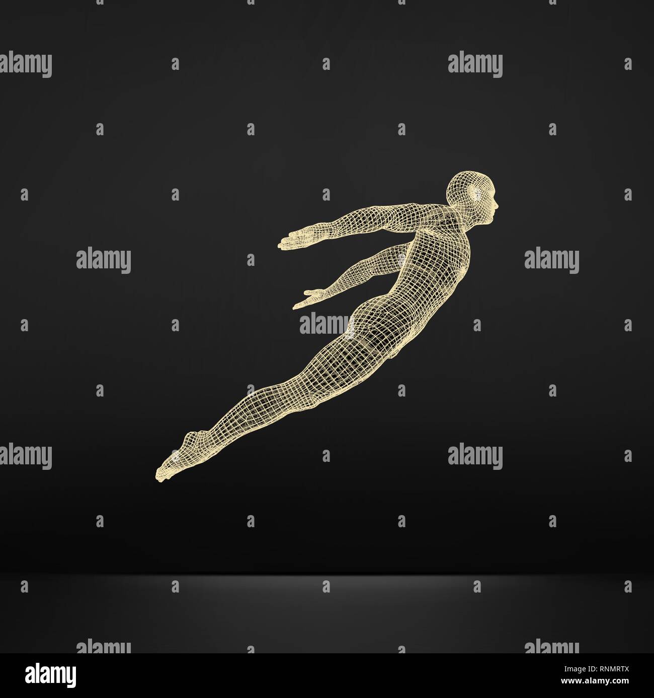 Man floating in air illustration Stock Vector Images - Alamy