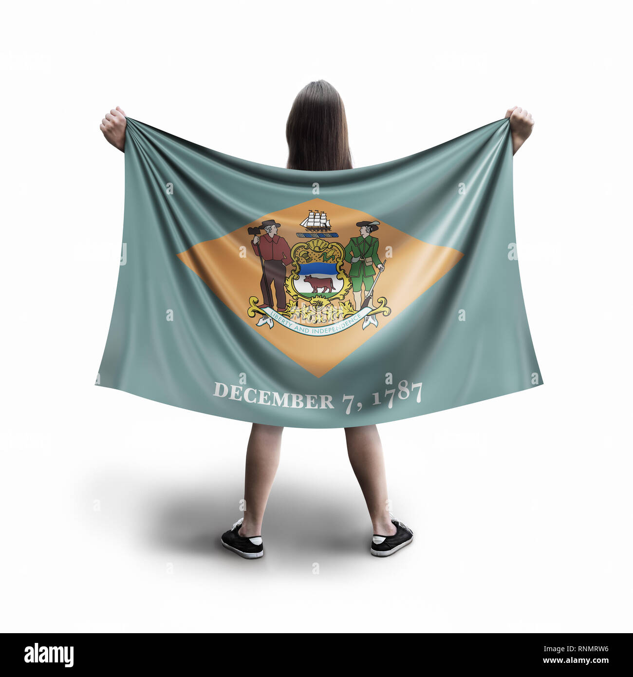 Women and flag Stock Photo - Alamy
