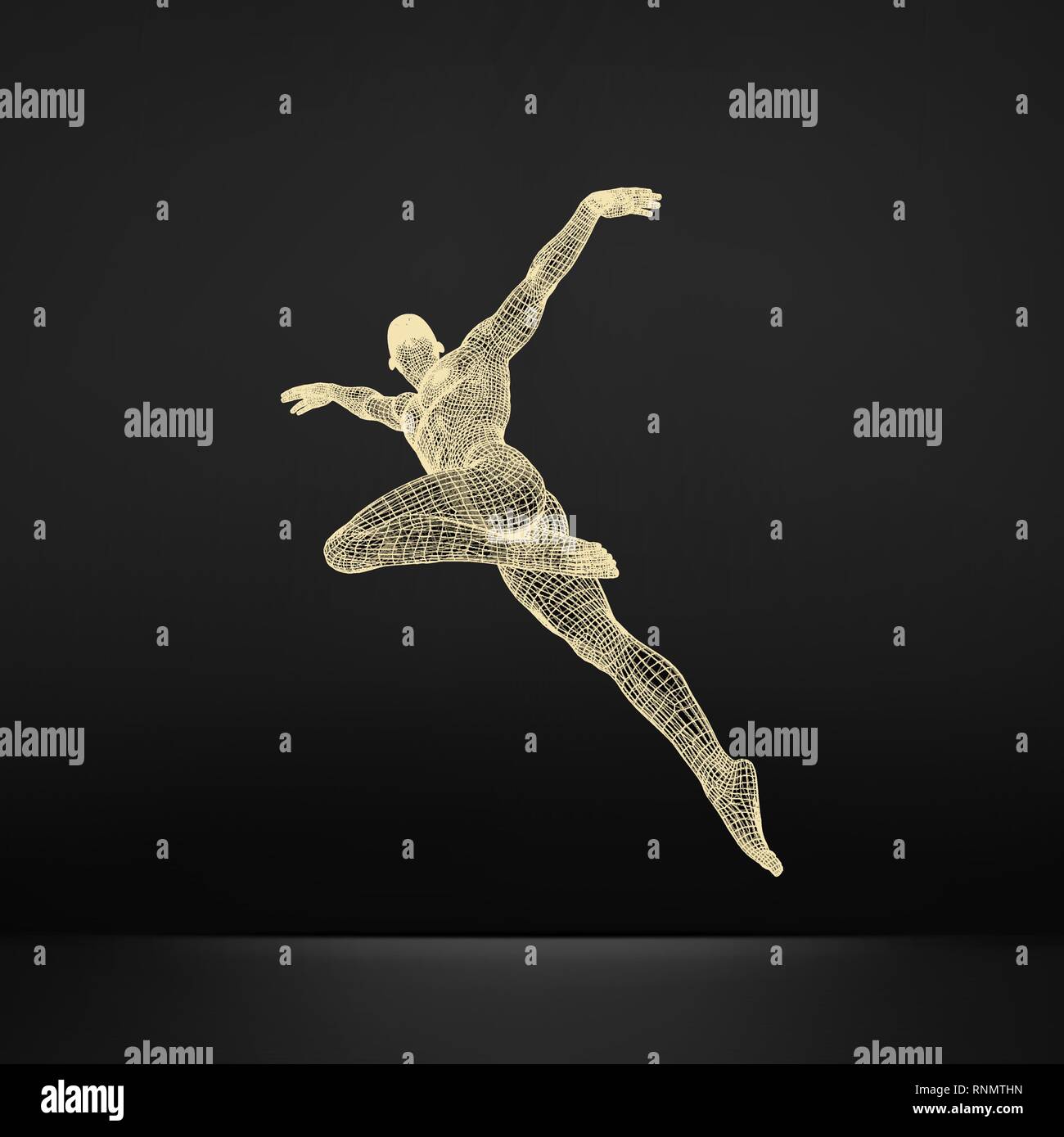 Gymnast. 3D Model of Man. Human Body Model. Gymnastics Activities for ...