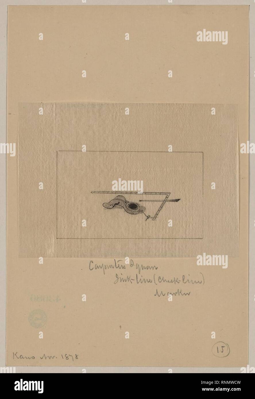 Carpenter's square, ink-line (chalk line), marker Stock Photo - Alamy