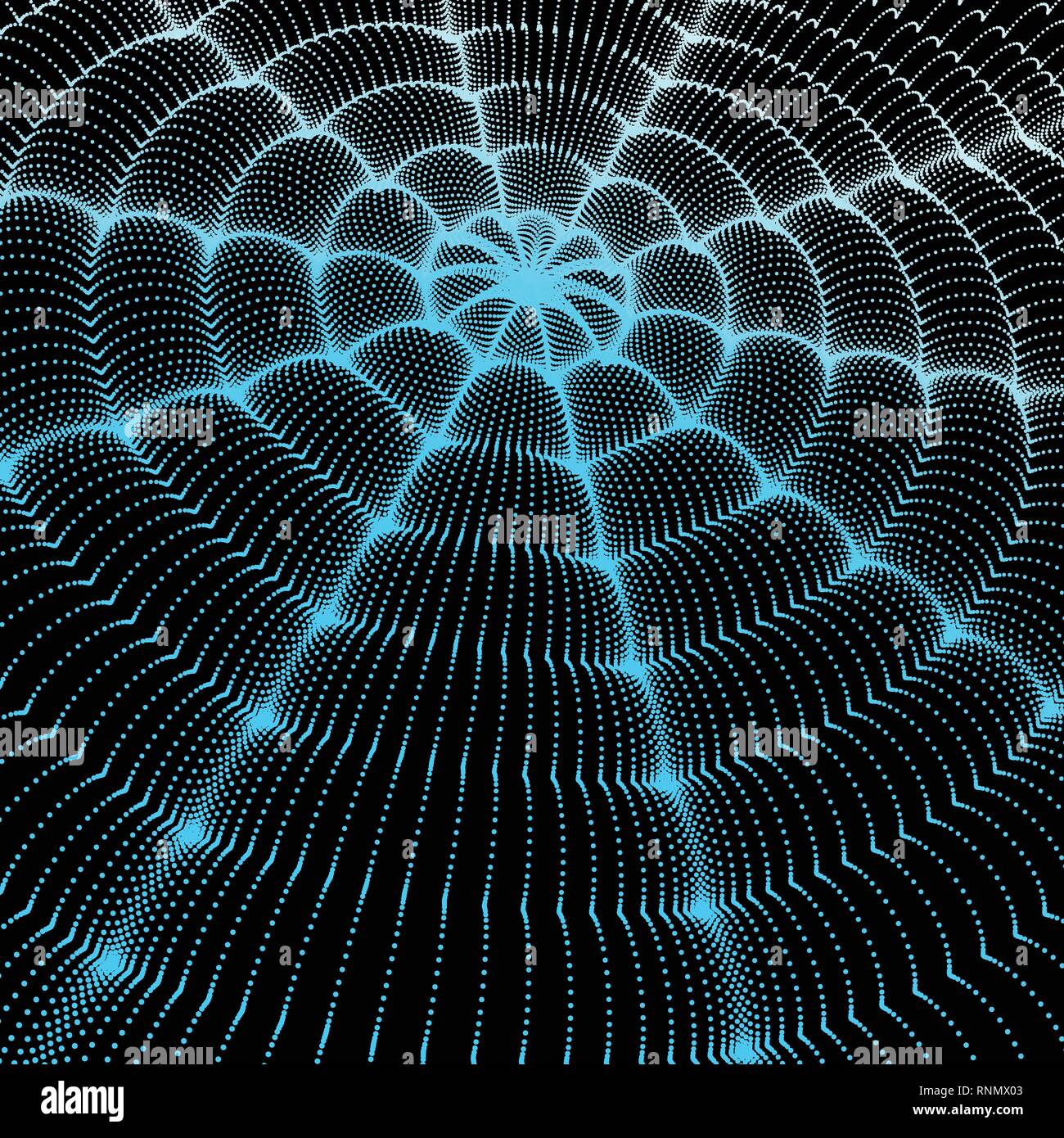 Wavy Grid Background. 3d Abstract Vector Illustration Stock Vector ...