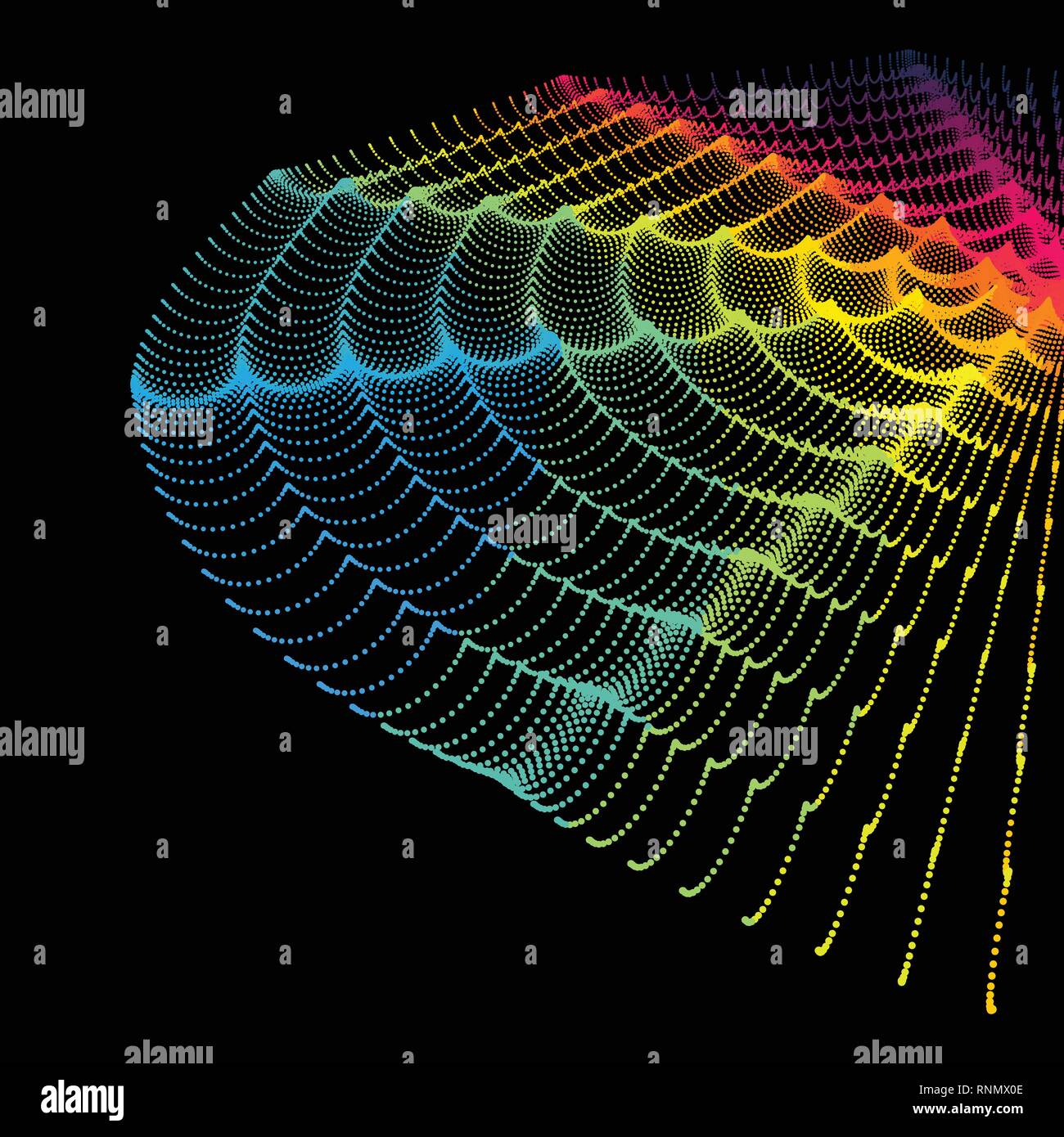 Wavy Grid Background. 3d Abstract Vector Illustration Stock Vector ...