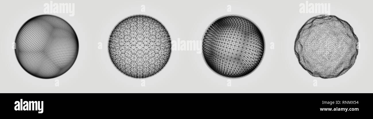 The Sphere Consisting of Points. Abstract Globe Grid. Sphere ...