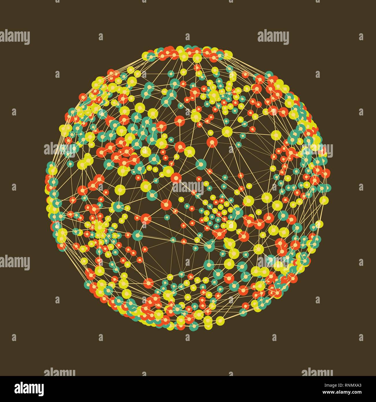 Connection Structure. Abstract Globe Grid. Sphere Illustration ...