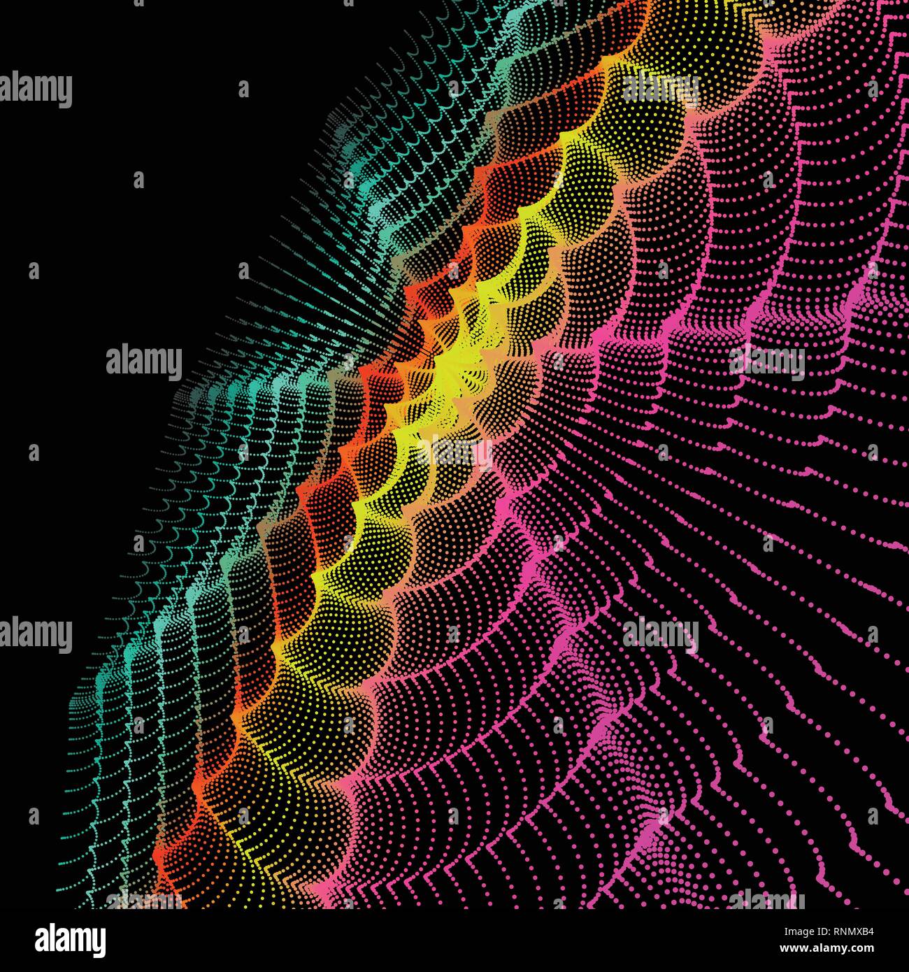 Wavy Grid Background. 3d Abstract Vector Illustration Stock Vector ...