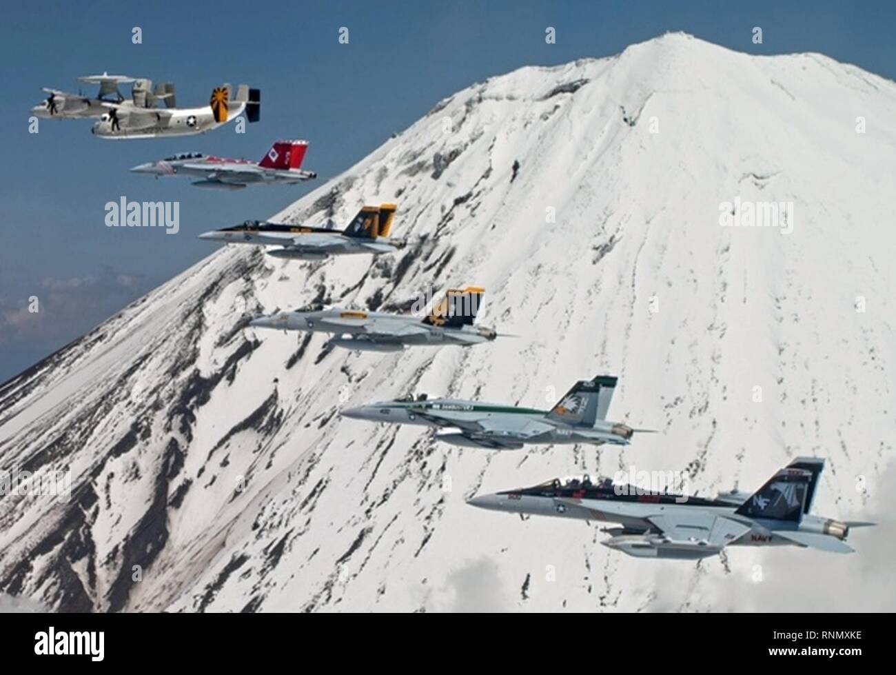 Carrier Air Wing 5 (US Navy) aircraft in flight 2012 Stock Photo - Alamy